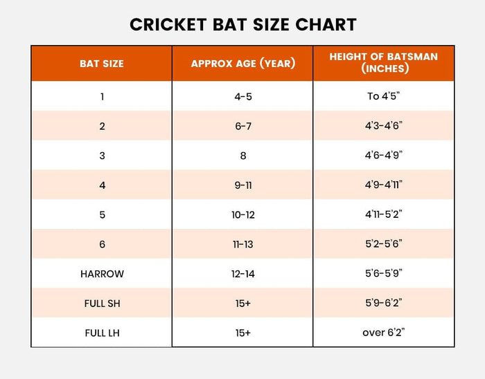 11 Different Cricket Bat Sizes Which One is Right For You?