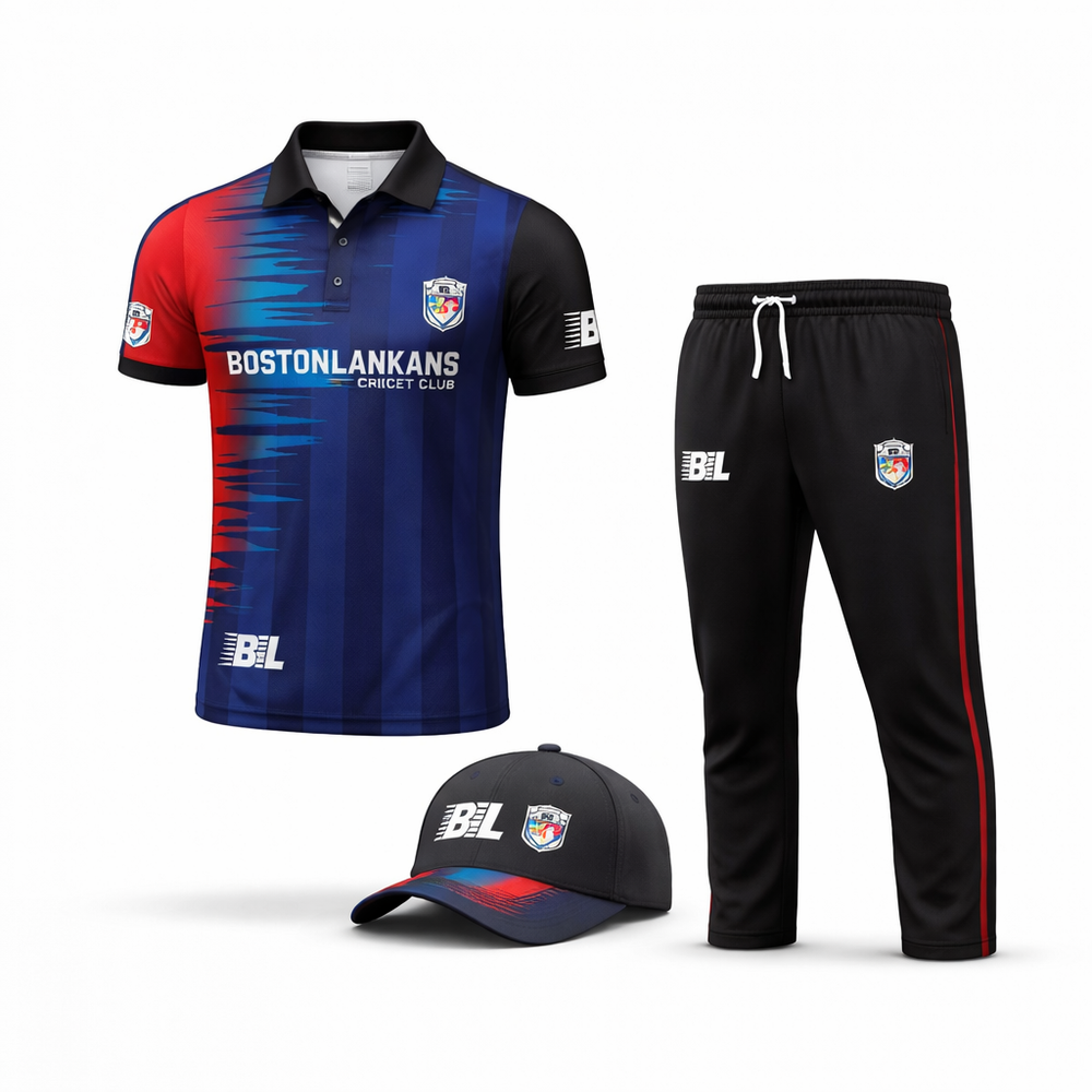 Cricket Color Clothing Kit Uniform Black Red Jersey and Trouser 2 Piece ...