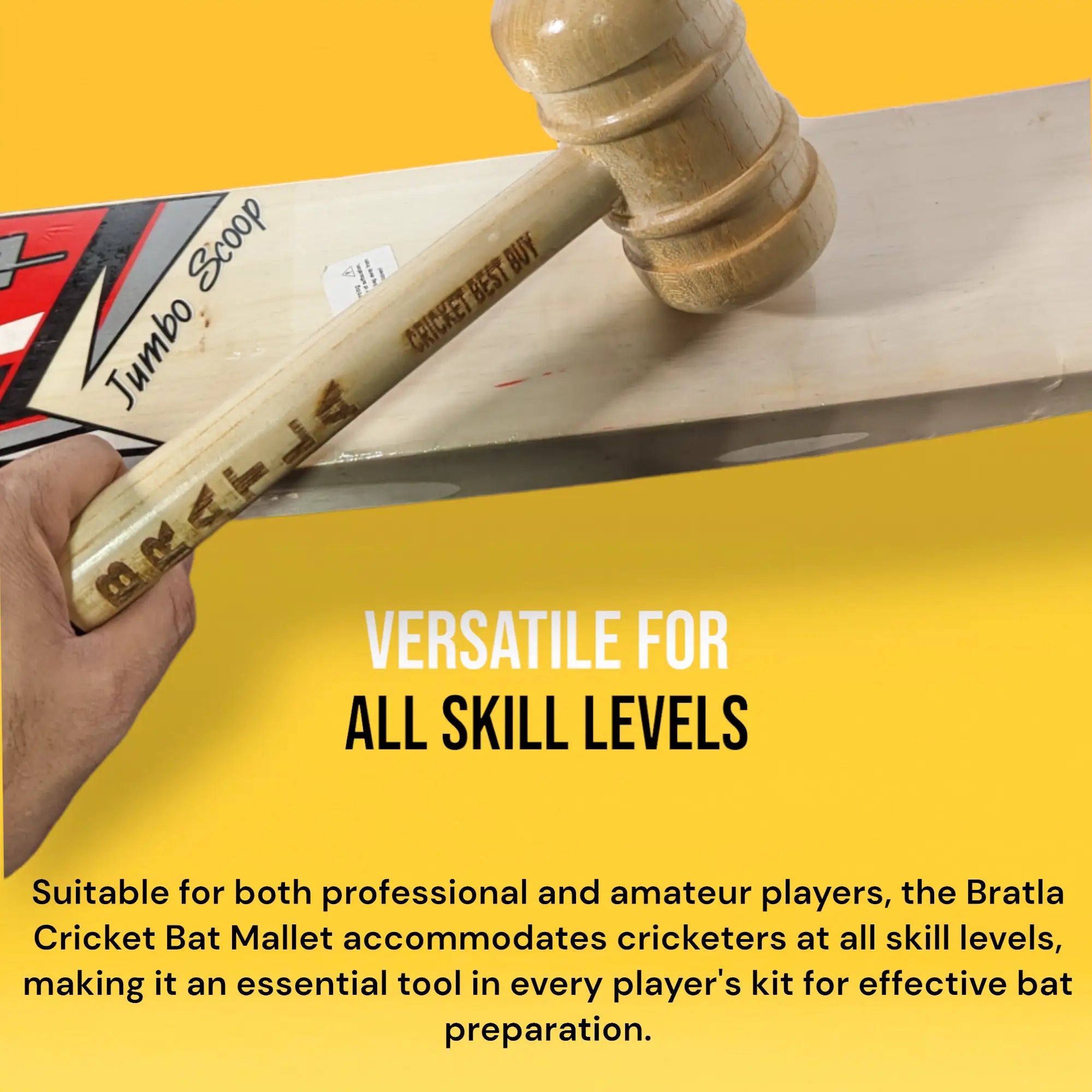 Cbb Cricket Bat Mallet Wooden Pro Knocking Bat Hammer Cricket Best Buy